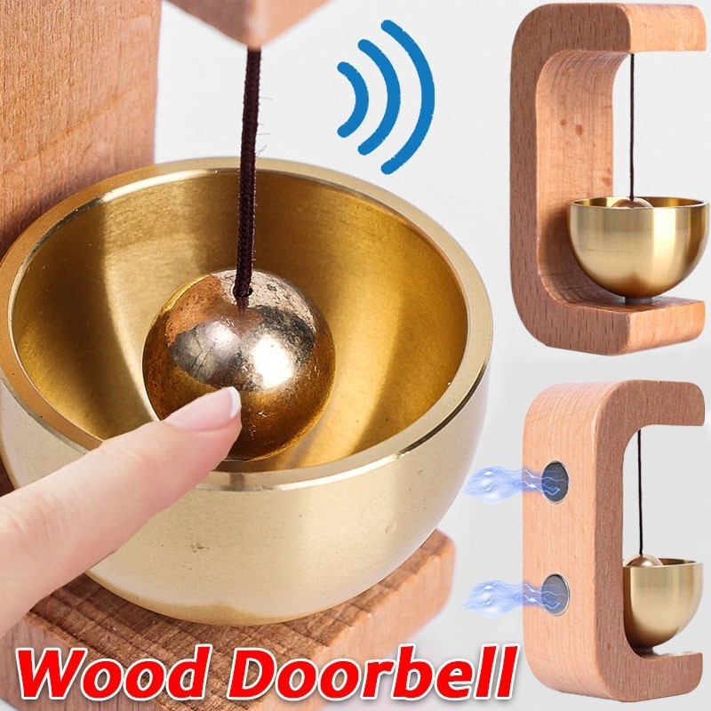 Japanese Style Self-adhesive Doorbell / Dopamine Wood Wind Chimes ...