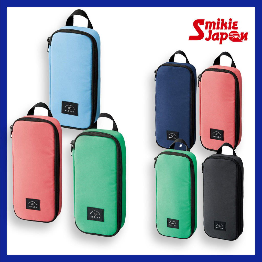 LIHIT LAB Box Pen Case S Alclea: Emerald Green, Coral Pink, Sky Blue ...