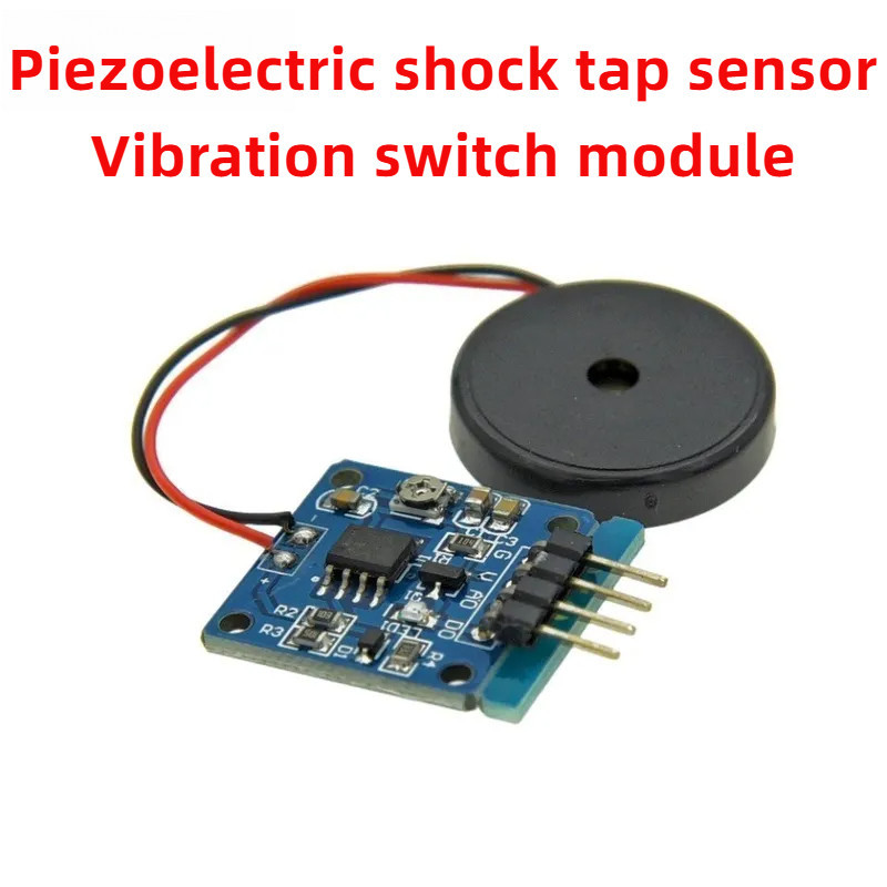 1 2 5pcs Piezoelectric Shock Tap Sensor Vibration Switch Module Piezo Sheet Percussion For