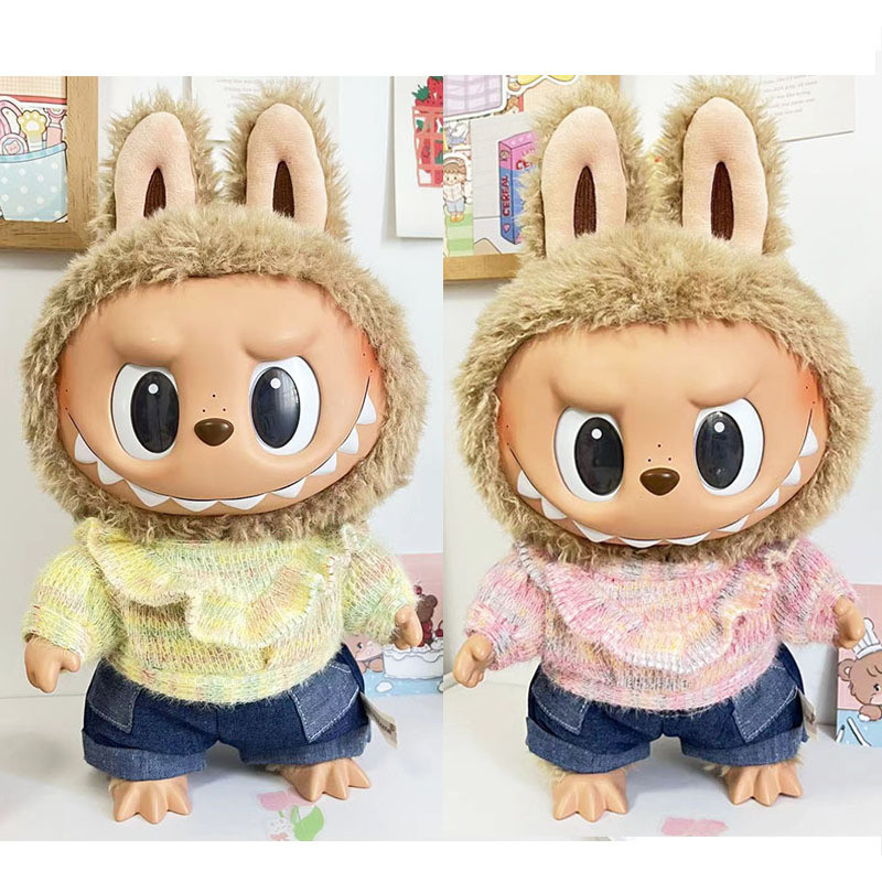 Popmart Labubu 38cm Labubu Doll Clothes Labubu Vinyl Plush Doll Tie-Dye ...