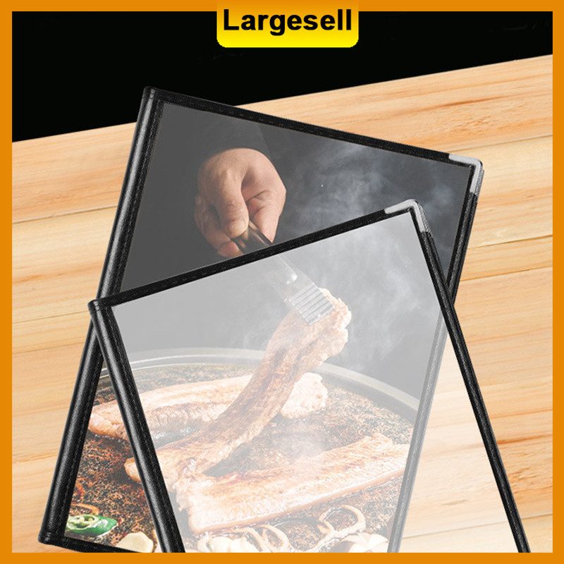 1 Page 2 Faces Transparent Menu Cover Restaurant Menu Display Card 38 ...