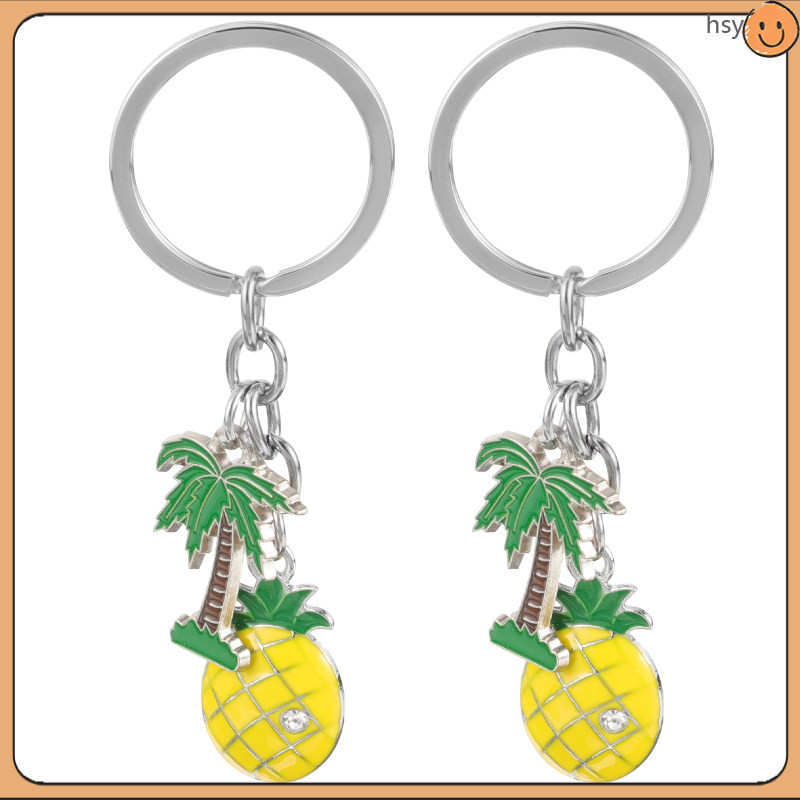 Pearl Keychain Chains Keyrings for Women Coconut Tree Kawaii Witch ...