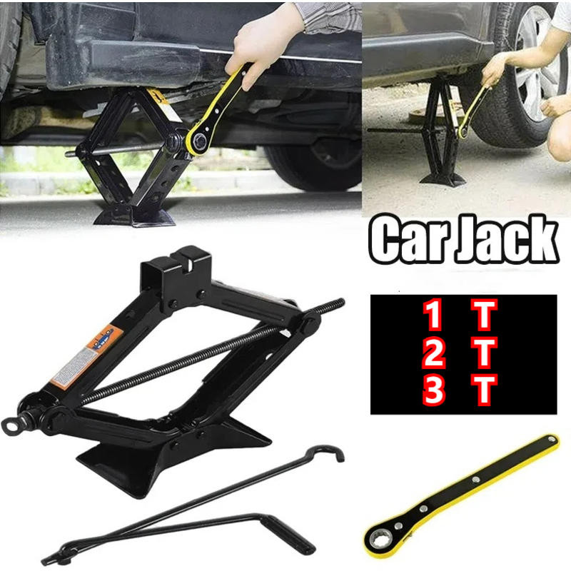 scissor jack 1T/2T/3T vertical scissor type hand cranked bracket ...