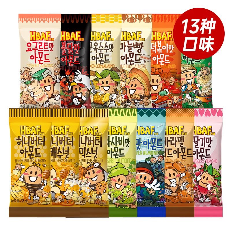 South Korea Imported Tom Farm hbaf Babaf Honey Butter Tonsand Cashew Nuts Almond Nuts Snacks 13 ...