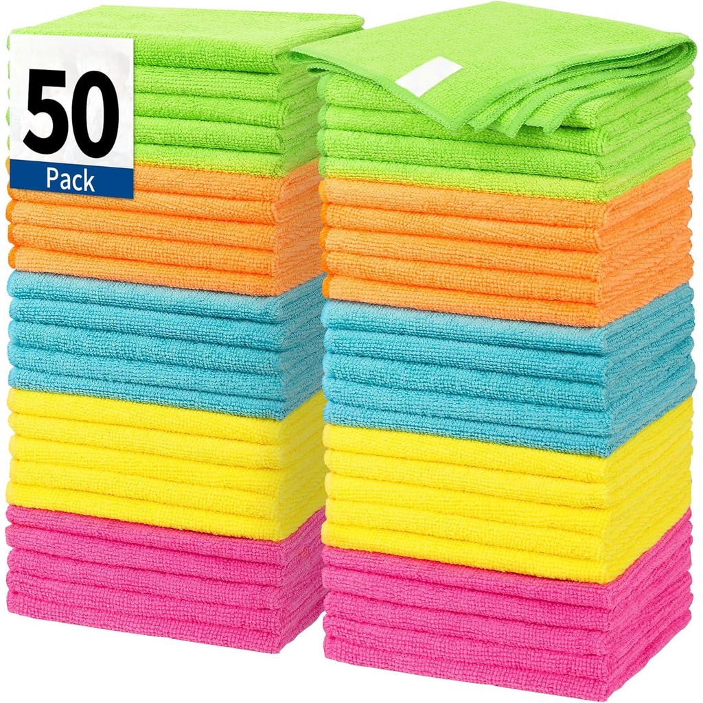 Microfiber Cleaning Cloth, 10 Pack Cleaning Rags, Cleaning Towels for ...