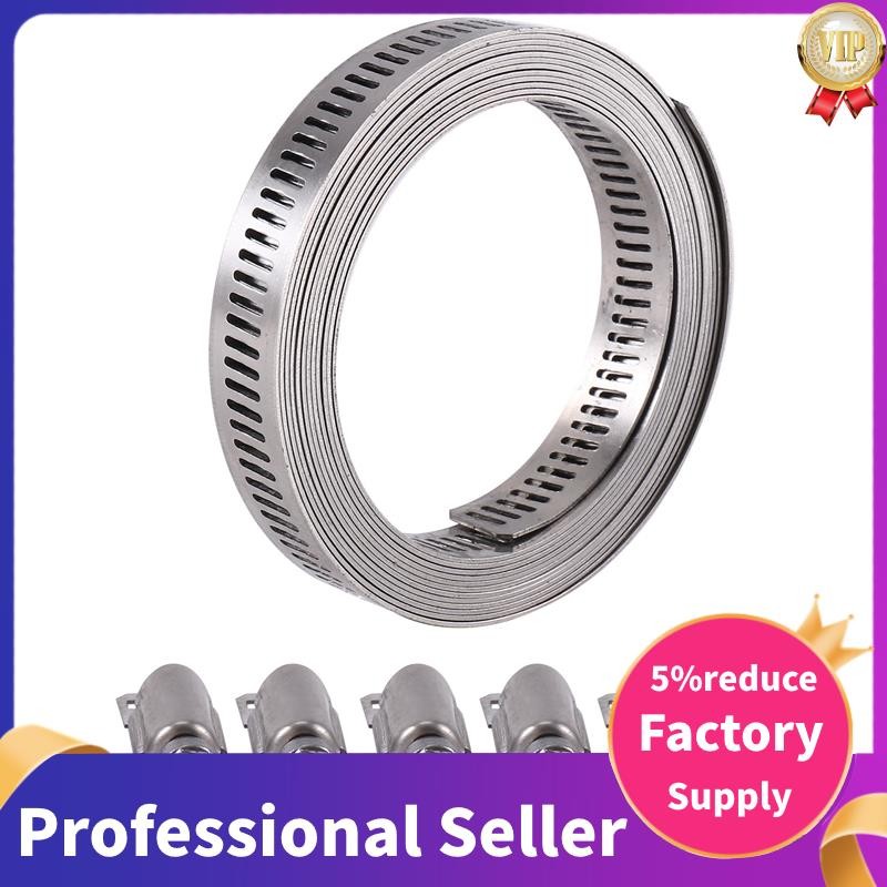 304 Stainless Steel Worm Clamp Hose Clamp Strap with Fasteners ...