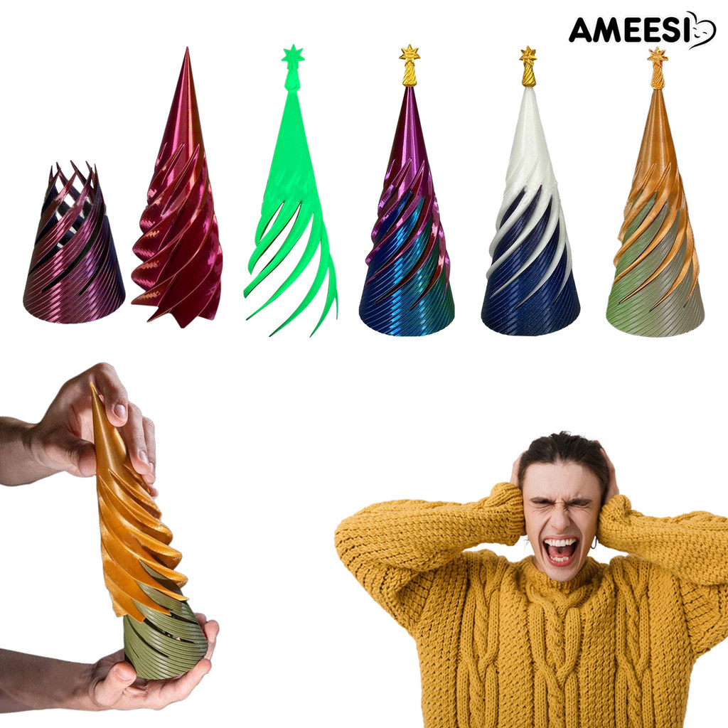 Ameesi 3D Printed Spiral Cone Toy Impossible Pyramid Passthrough ...