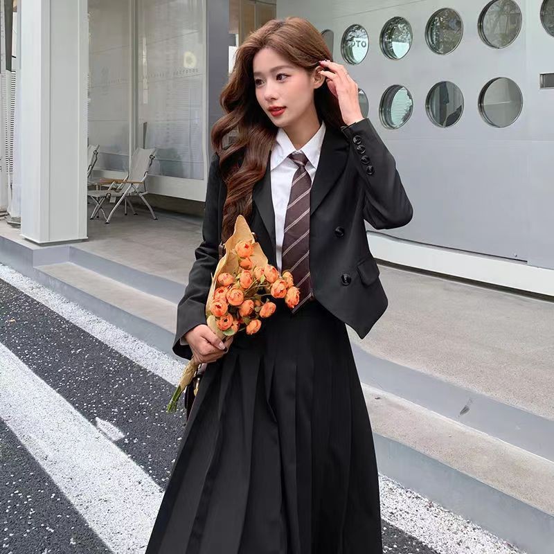 College style suit suit dress 2024 spring and autumn new style Internet ...