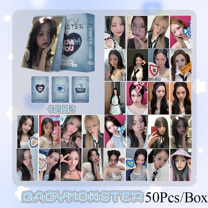 New Photocards BABYMONSTER Lomo Cards RAMI AHYEON RORA ASA RUKA CHIQUITA PHARITA Double-sided ...