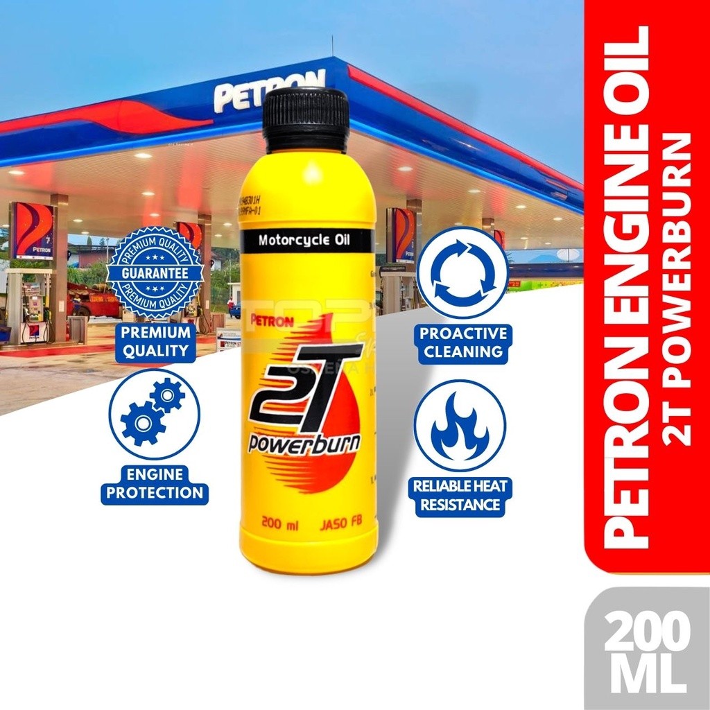 PETRON 2T Powerburn 200ml - Premium 2-Stroke Motorcycle Oil for High ...