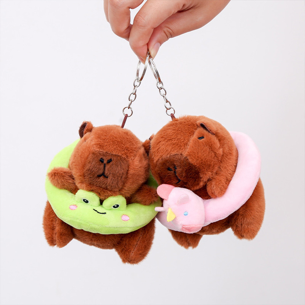 Capybara Plush Keychain Toy Cute Capybara Stuffed Animal Doll Key Chain ...