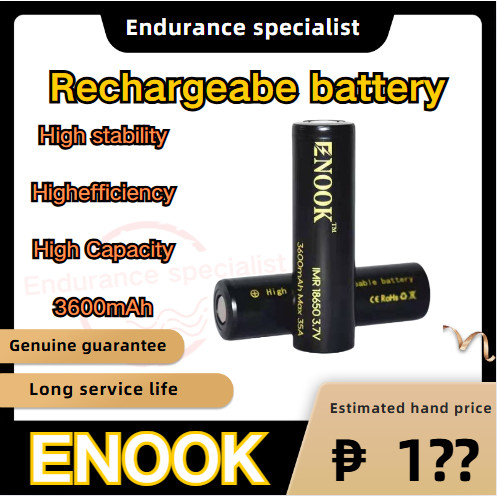 Legit Enook 18650 Battery 3600mAh 35A Rechargeable 3.7V Lithium ...