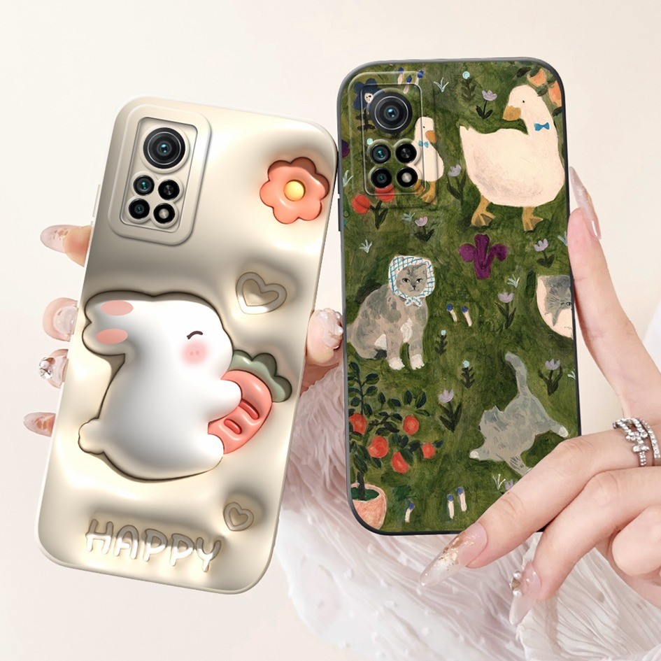 For Xiaomi Mi 10T Pro Case Lovely Rabbit Cartoon Full Protection Soft ...