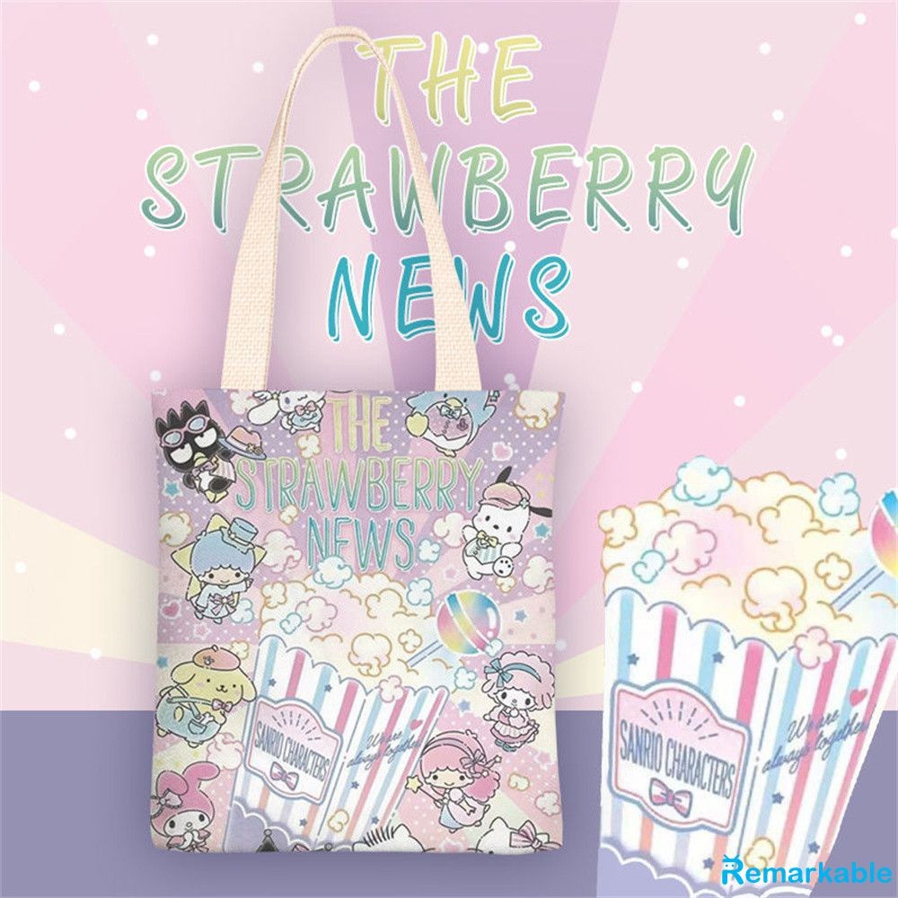 Cartoon Small Fresh Sanrio Canvas Bag Womens Single Shoulder Simple ...