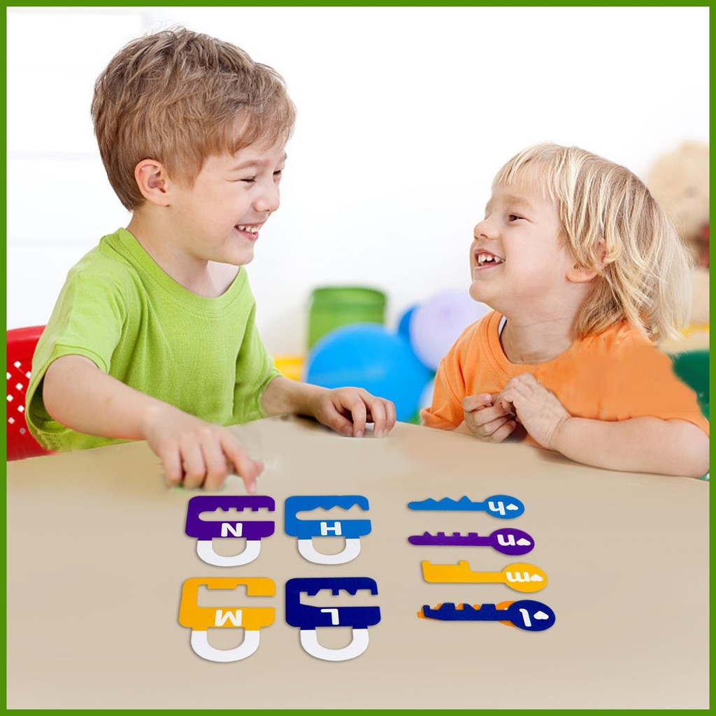 Letter Matching Toys Wooden Lock Shape Letter Matching Pairing Toys ...