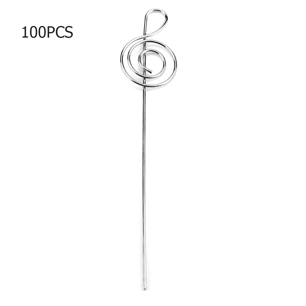 100Pcs DIY Note Shape Metal Wire Memo Card Photo Picture Paper Note ...