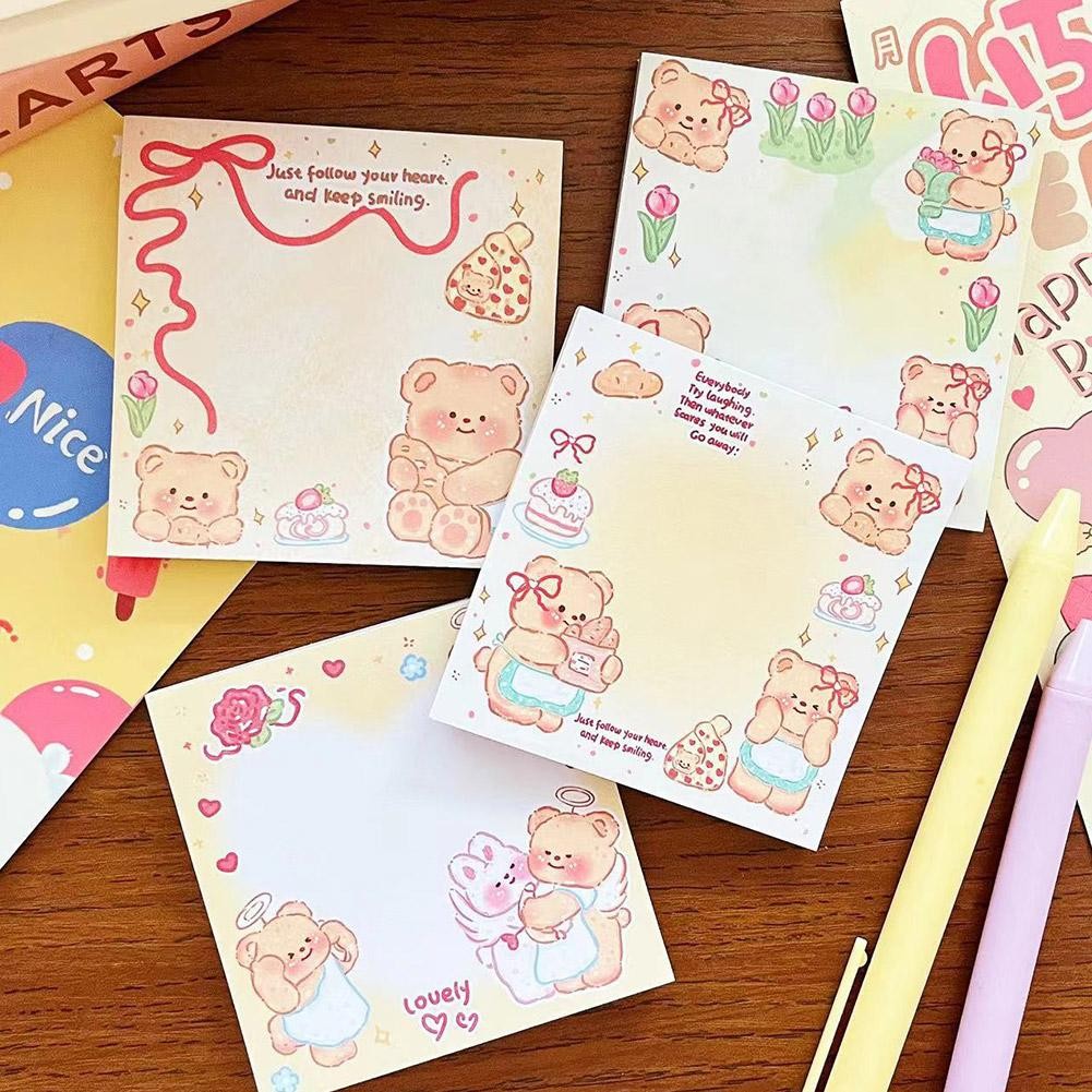 Butter Bear Sticky Notes New Message Notes Office Study Cute Cartoon ...
