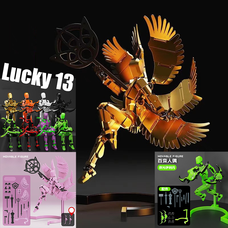 3D Printing Angel Vs Devil Dummy 13 Action Figure Lucky 13 Robot ...