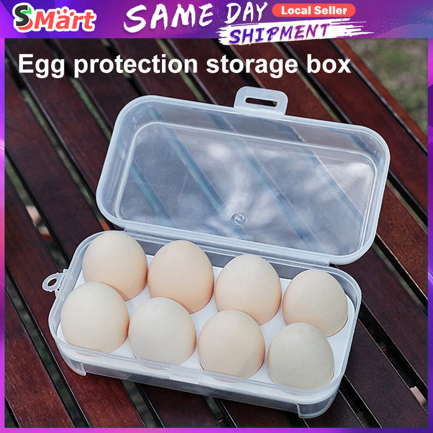 4/8 Grids Outdoor Egg Box Storage Box Portable Camping Shatterproof Egg ...
