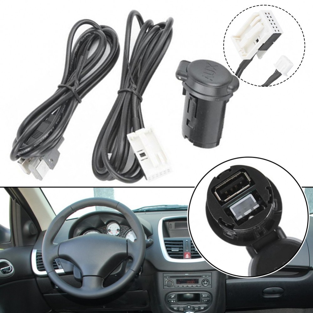 AUX USB Plug Adaptation Solution for Vehicle Audio Systems For 208 For ...