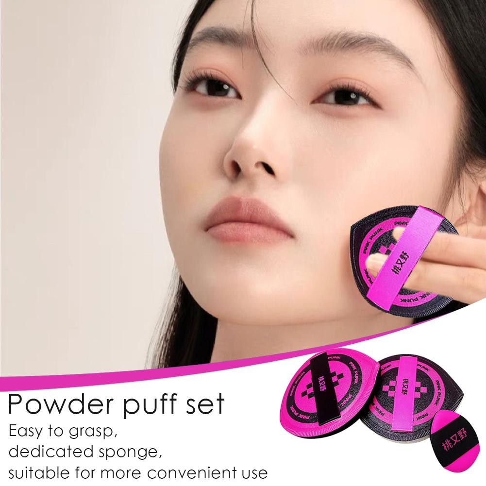 3-piece Set Powder Puff Set Liquid Foundation Special Flocking Thumb ...