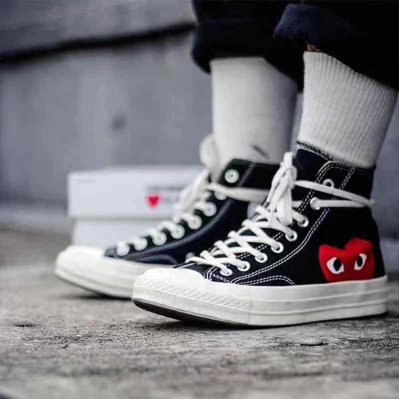 C CDG Play x Converse 1970s Converse Rei Kawakubo Play Love Heart Joint ...