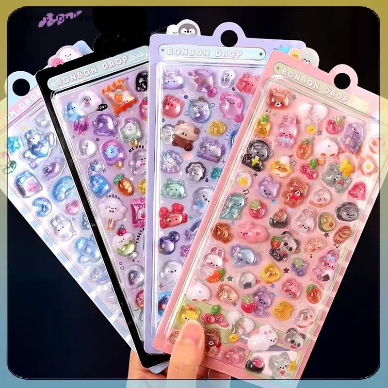 Beautyoufeel Cute Fashion 3D Relief Stickers Cute Aesthetic Stickers ...