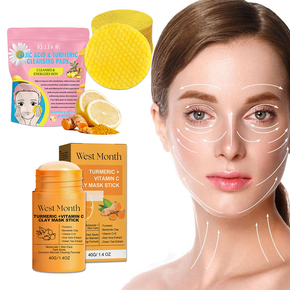 Organic Turmeric Mask Stick Healing Clay Turmeric Cleansing Pads Pore ...