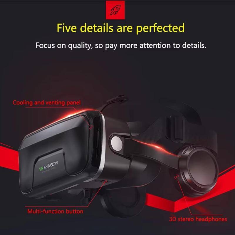 Shinecon G04EA VR virtual reality 3D glasses large screen mobile phone ...