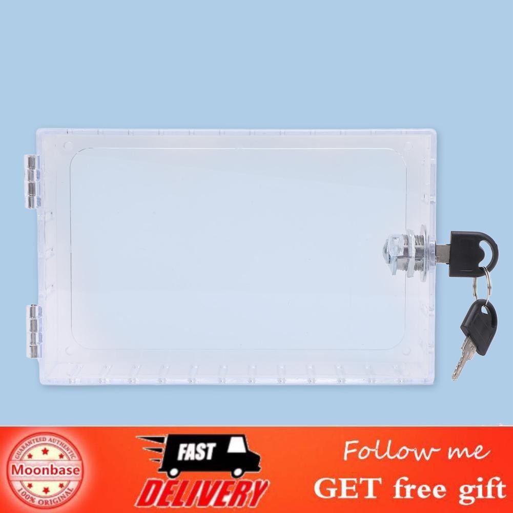 Moonbase Thermostat Guard Acrylic Clear Lock Box with Key for Home ...