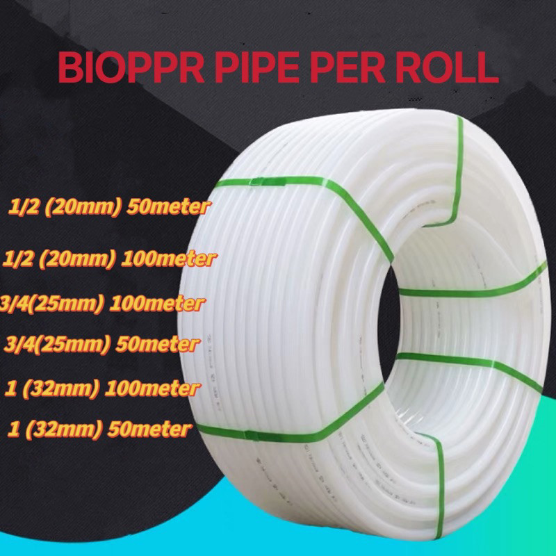 COD PPR PIPE 100/50 meters per roll 1/2 3/4 1 pn20 hot and cold water ...