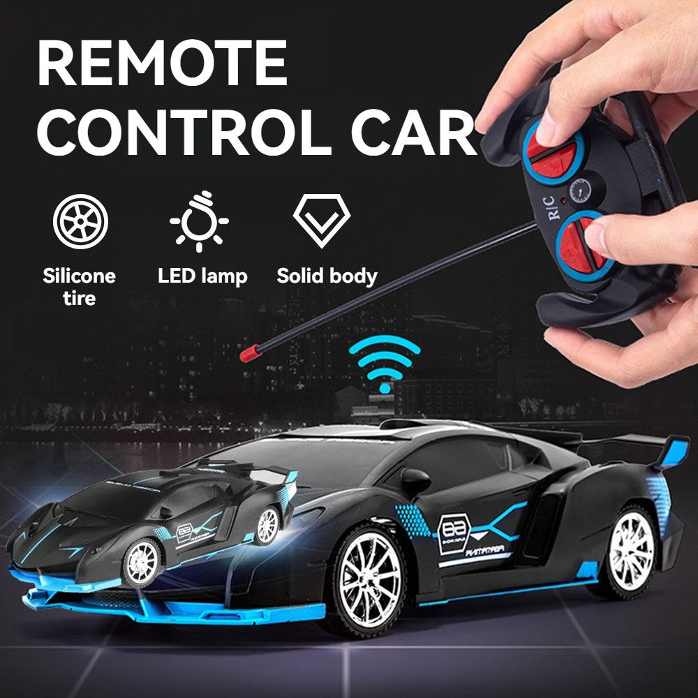 1:16 2.4G wireless remote control car with Led light sports car high ...