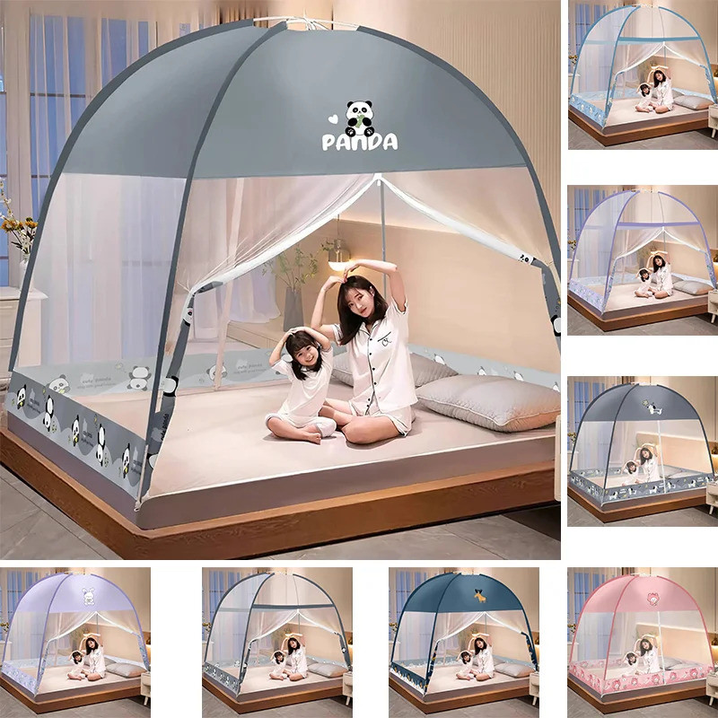 One-touch Folding Mongolian Yurt Mosquito Net Indoor Outdoor Bed Tent ...