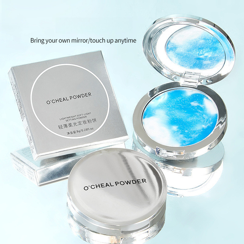 OCHEAL Oil-Control Blue Compact Powder: Matte Finish, Long-Lasting & 3D ...