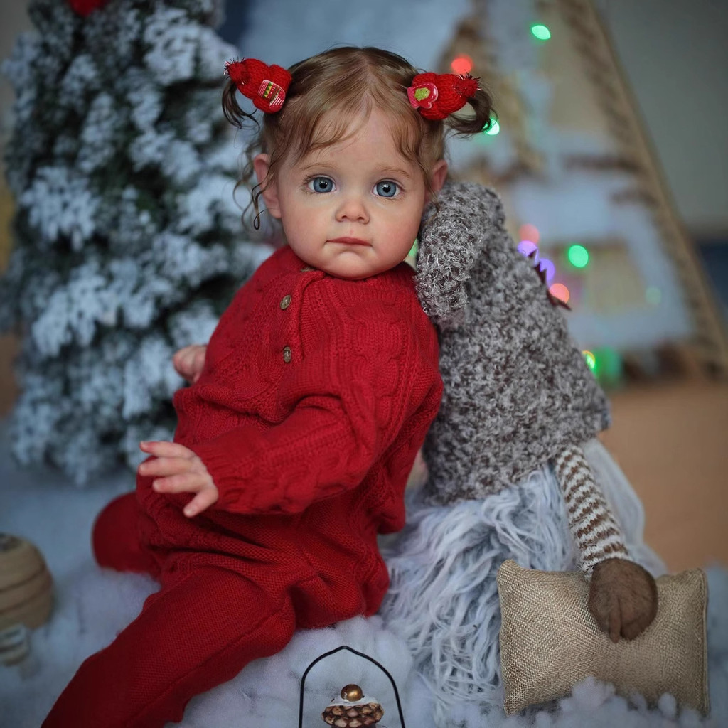 Red Sweater Toddler Maggi Simulation Doll Handmade 3D Painted Reborn ...