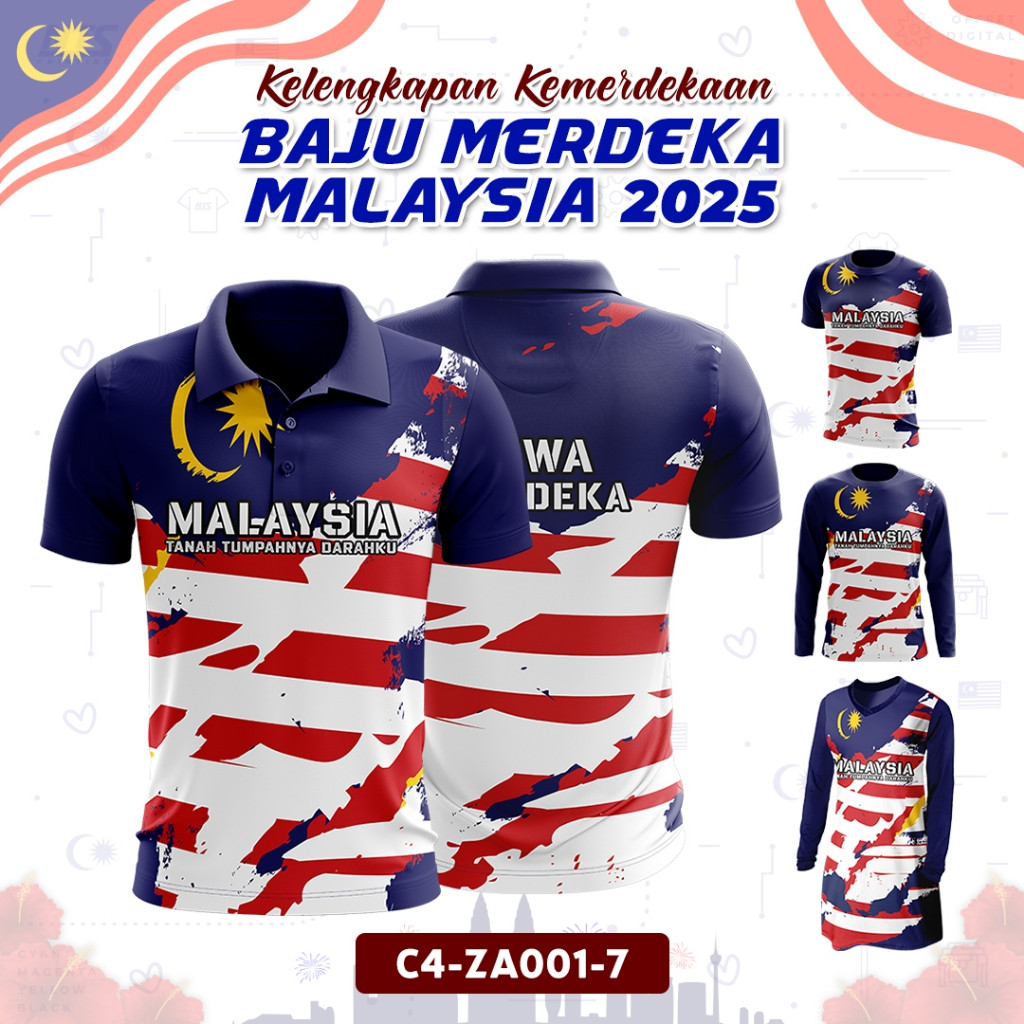 DESIGN (07) BAJU SUBLIMATION MERDEKA 2025 - KAIN MICROFIBER / MERDEKA ...
