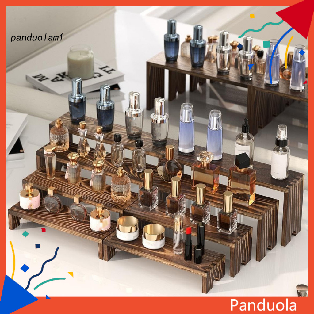 PANDU Solid Wood Display Stand Four-layer Display Rack Rustic Wooden ...
