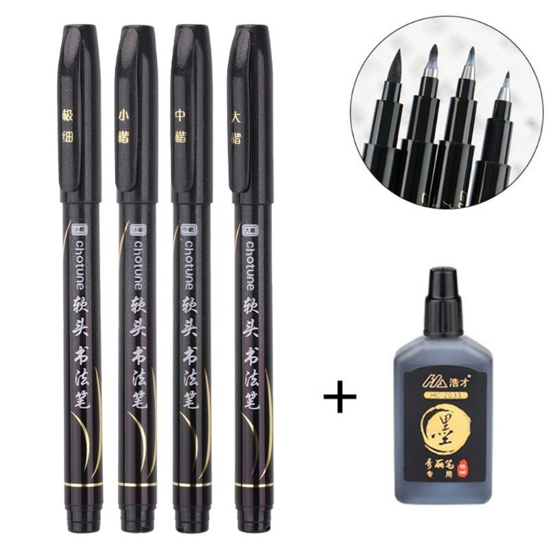5 Pcs/Set Calligraphy Art Marker Pens Brush Pen Art Marker Craft Art ...