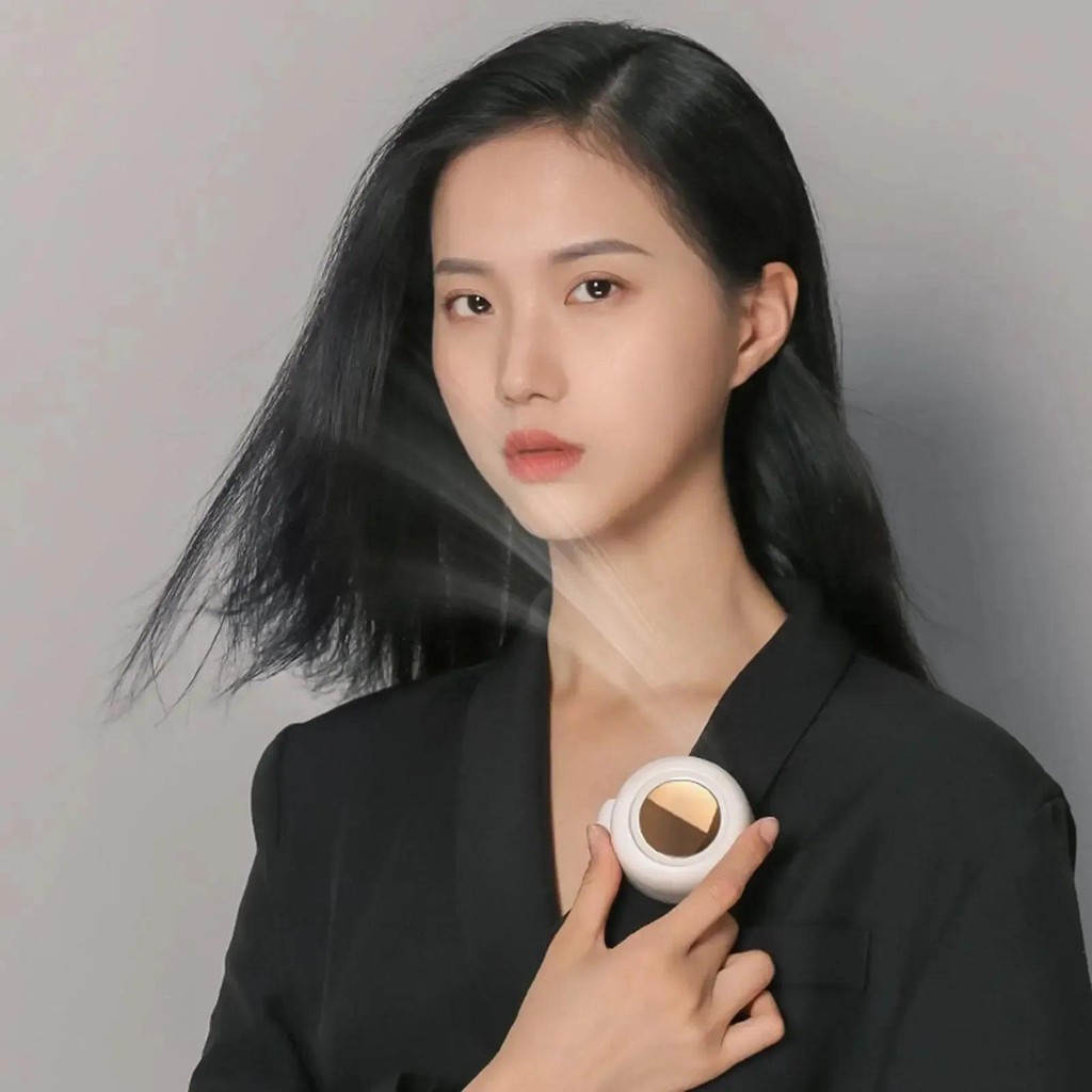 MF019 Clip-On Mini Fan Hands-Free 3-Speed Whirlwind Cooling, Snap-On ...