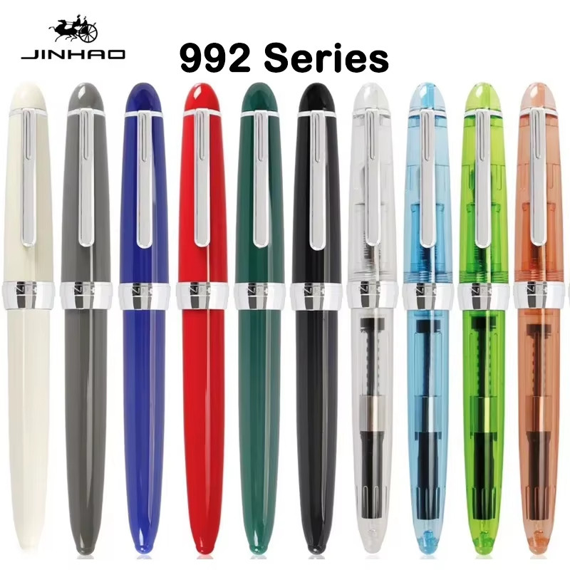 Jinhao 992 Fountain Pen Luxury Elegant Transparent Color Silver Clip ...