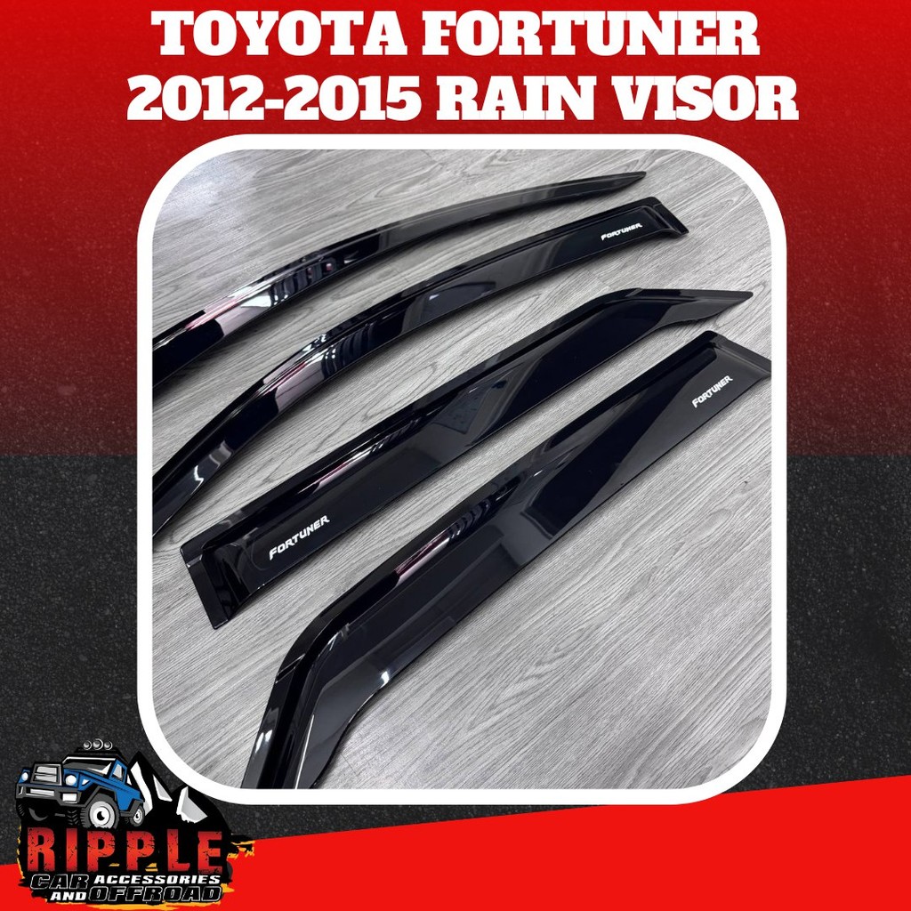 Toyota Fortuner 2012–2015 Rain Visor / Window Visor – Durable Acrylic ...