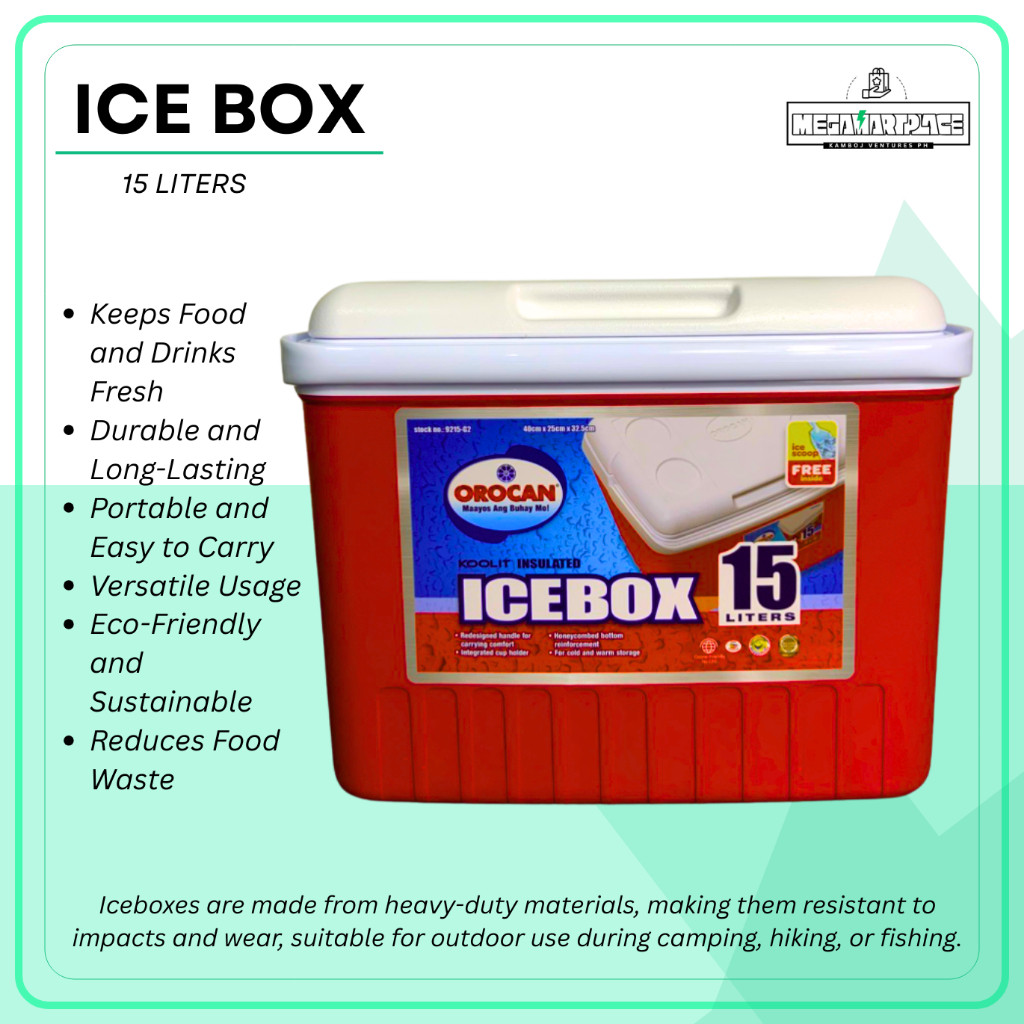 MegaMartPlace Orocan Ice Box 15L Insulated Icebox Ice Chest, Orocan ...