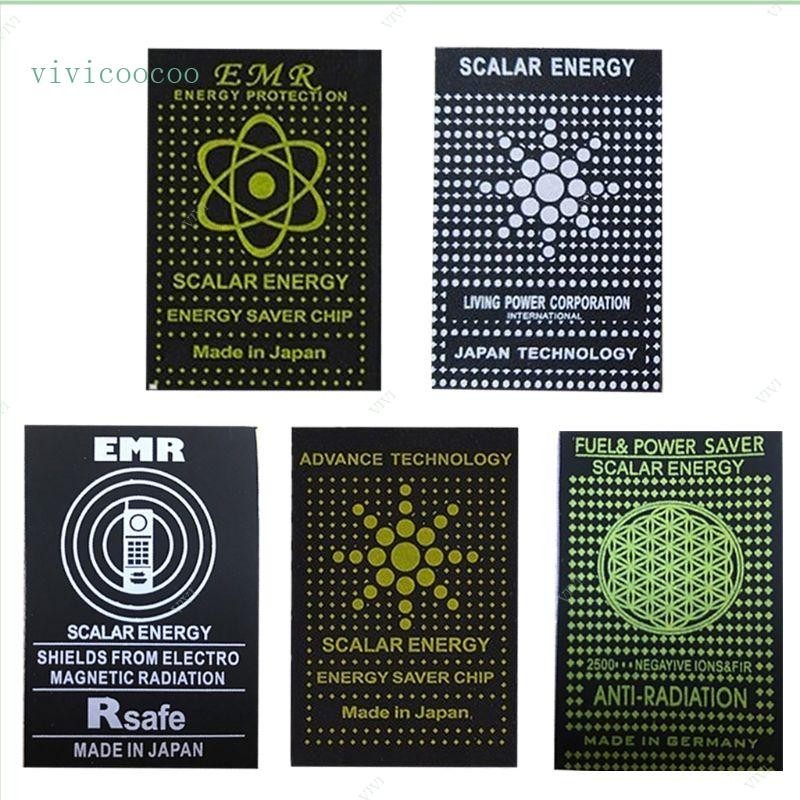 VIVI 10PCS EMR Scalar Energy Phone Sticker Anti Radiation EMP EMF ...