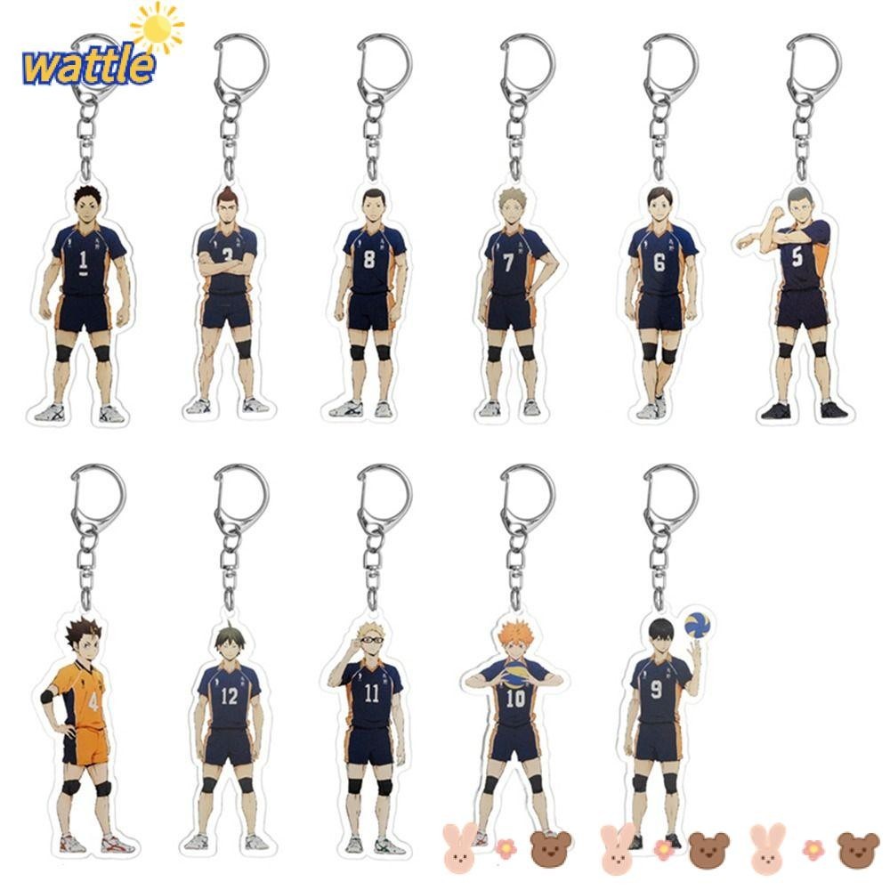 WATTLE Key Chain, Volleyball Boy Anime Haikyuu Key Ring, 2024 Acrylic ...