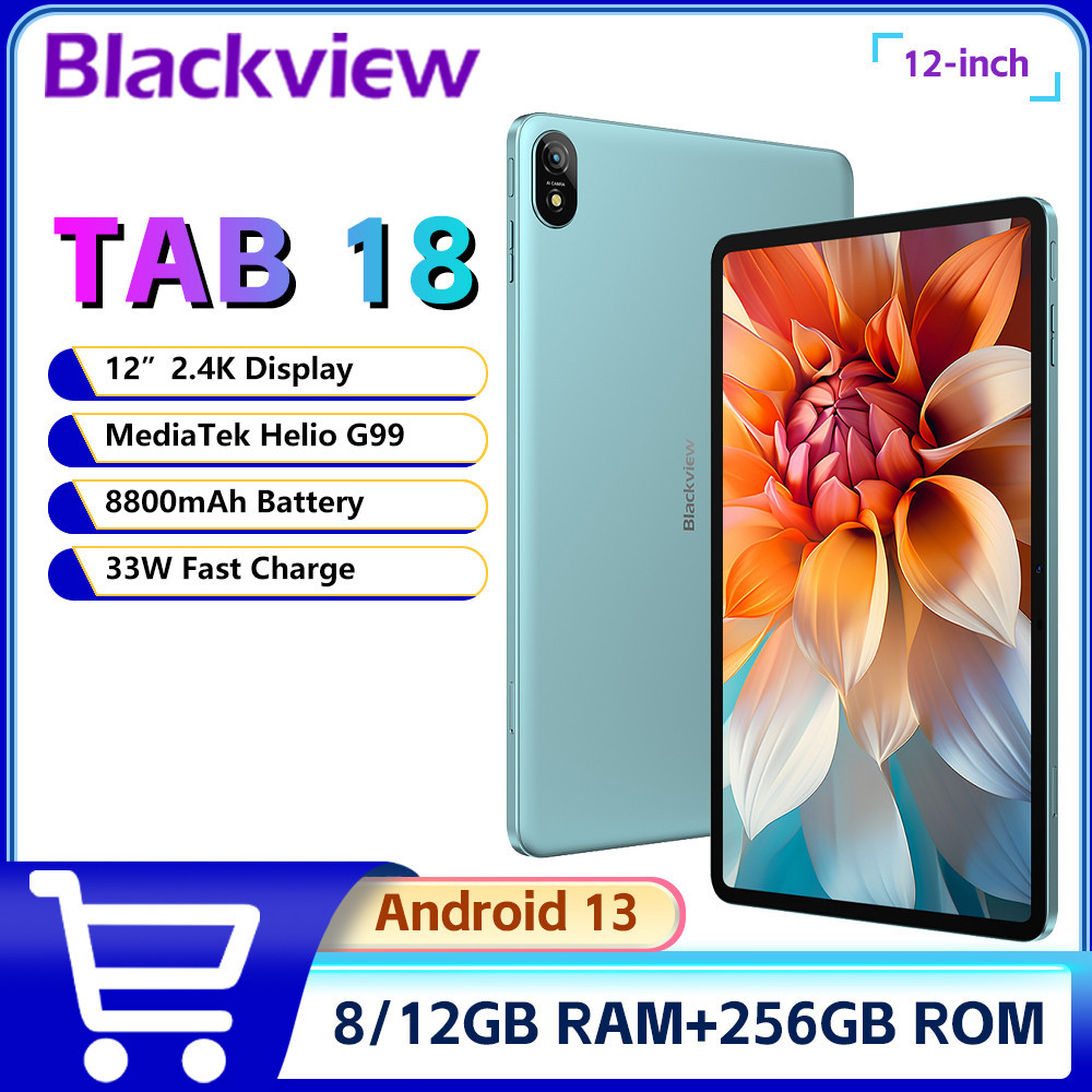 Blackview Tab 18 12 inch Tablet PC 12GB+12GB RAM 256GB ROM 2.4K FHD ...