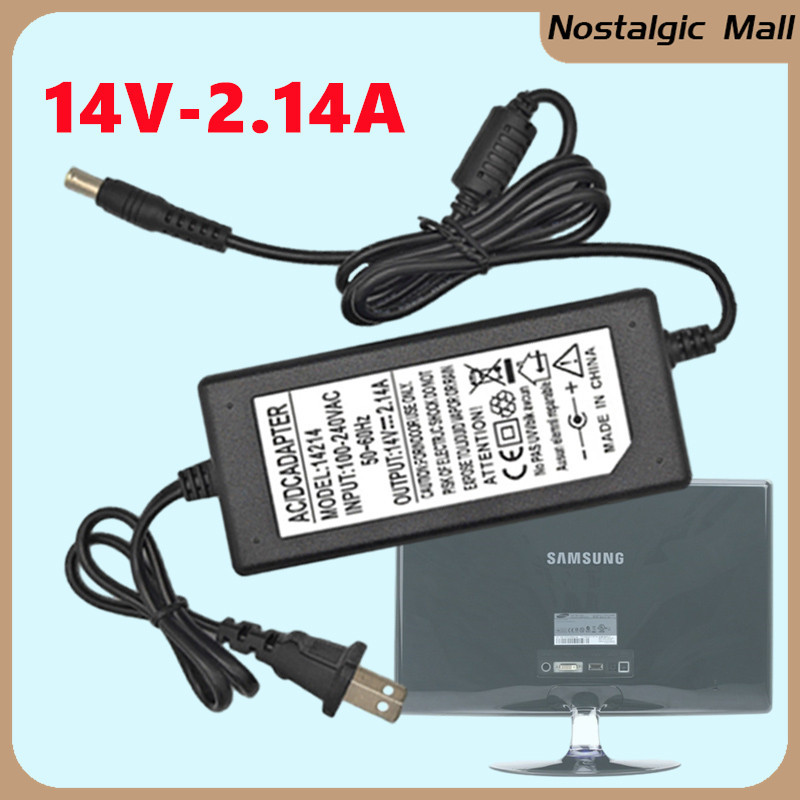 Samsung LCD Monitor Power Supply Adapter 14V 2.14A Monitor Power Charger AC To DC | Shopee ...