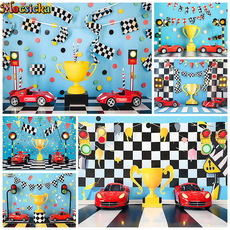 Red Racing Gold Trophy Background For Photography Car Black White ...