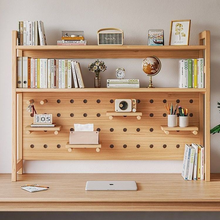 Hole Board Bookshelf Desktop Shelf Desk Multi-Layer Desk Storage Shelf ...