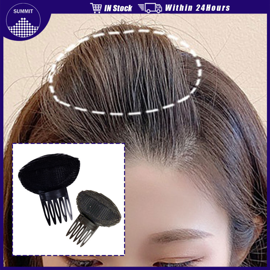 Korean Style Velcro Hair Patch Ladies Fluffy Hair Clips Set Insert Comb ...