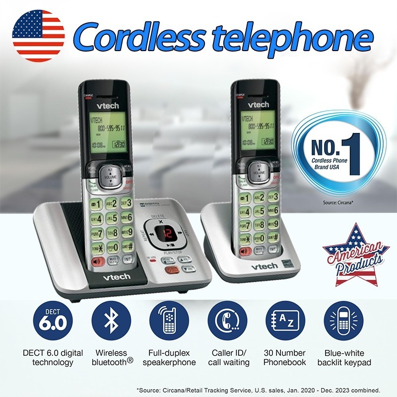 Wireless Cordless Telephone Landline with 1 Digit Message Counter ...